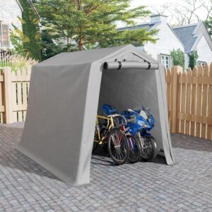 Greesum 6 x 8 ft Storage Shed Canopy Portable Shelter Heavy Duty ...